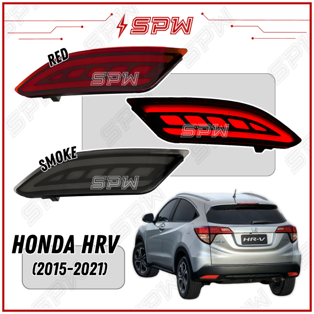 Honda HRV HR-V Vezel (2015-2021) Rear Bumper LED Reflector DRL Daylight ...