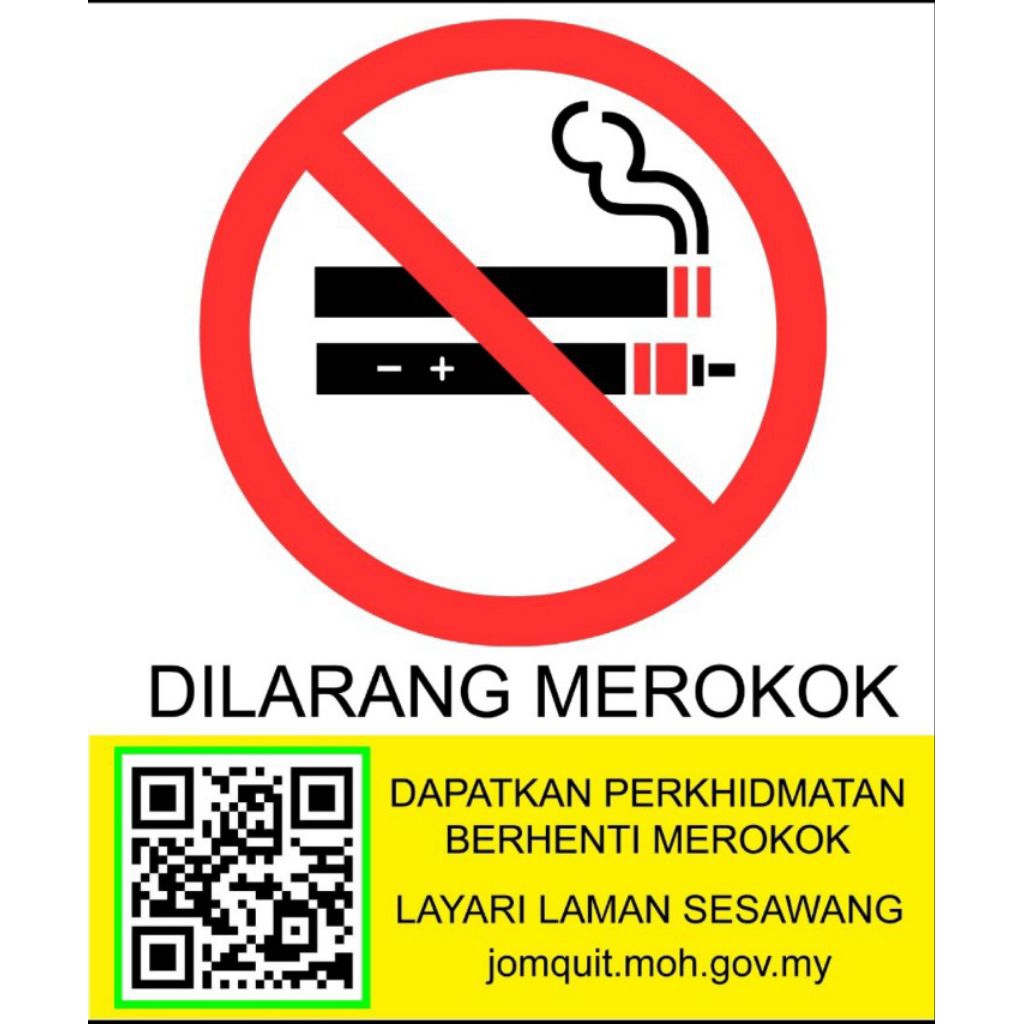 Sticker E-hailing Driver Kit (TANDA AMARAN DILARANG MEROKOK DAN VAPE ...
