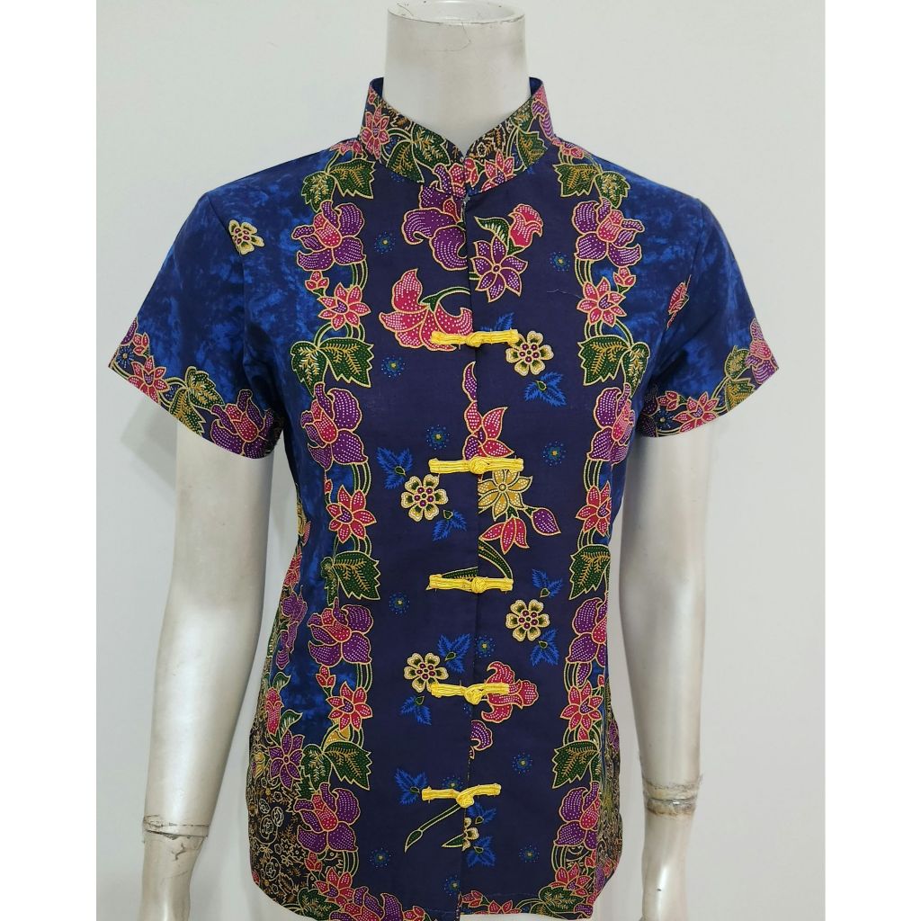 (READY STOCK) SW0088CS Batik Lady Blouse Cheongsam Made In Malaysia ...