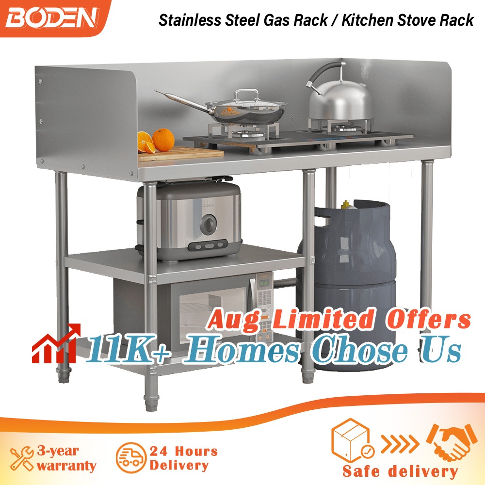 Stainless Steel Gas Rack / Kitchen Stove Rack / 2/3 Tier Multipurpose ...