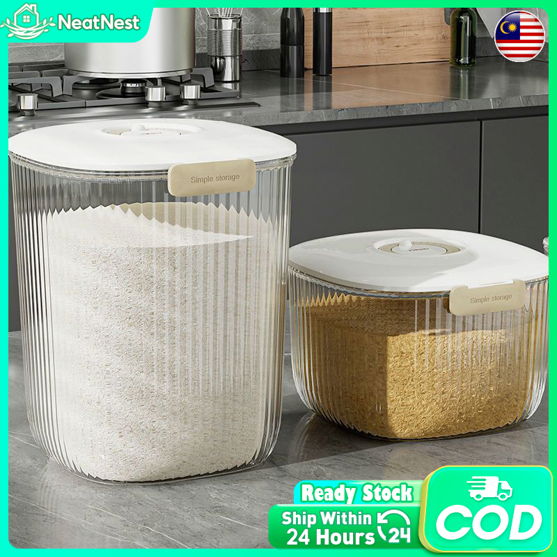 Household Kitchen Moisture-Proof Insect-Proof Rice Bucket Storage ...