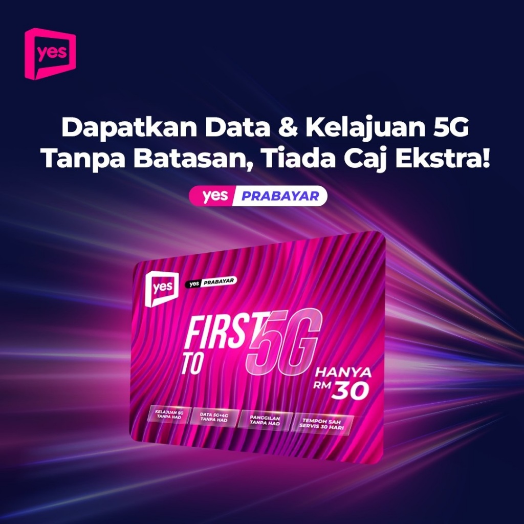 Simkad Prepaid Postpaid YES FT5G | Sim Only | RM20 50GB | RM35 150GB ...