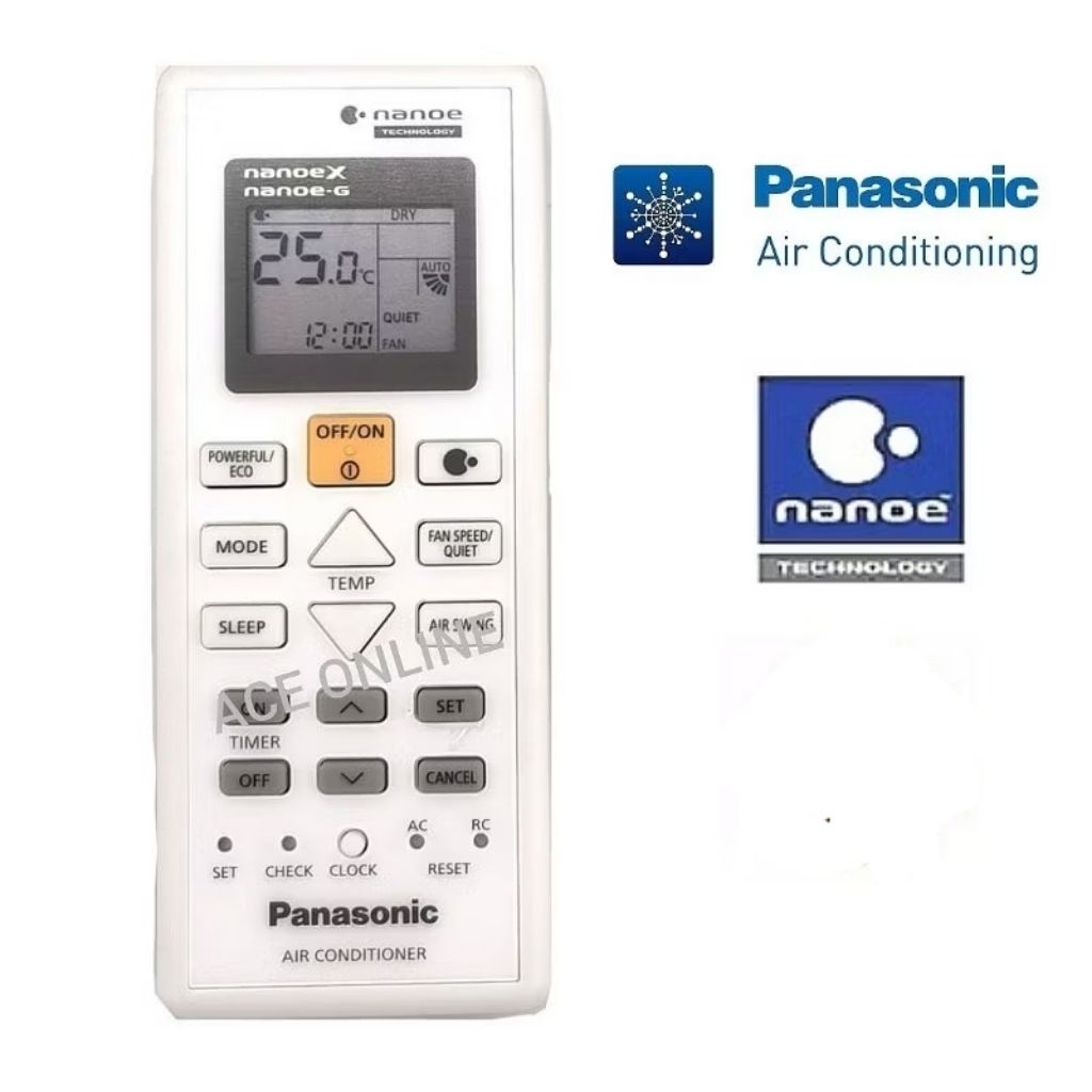 Original PANASONIC nanoe-G Air Conditioner Remote Control | Shopee Malaysia