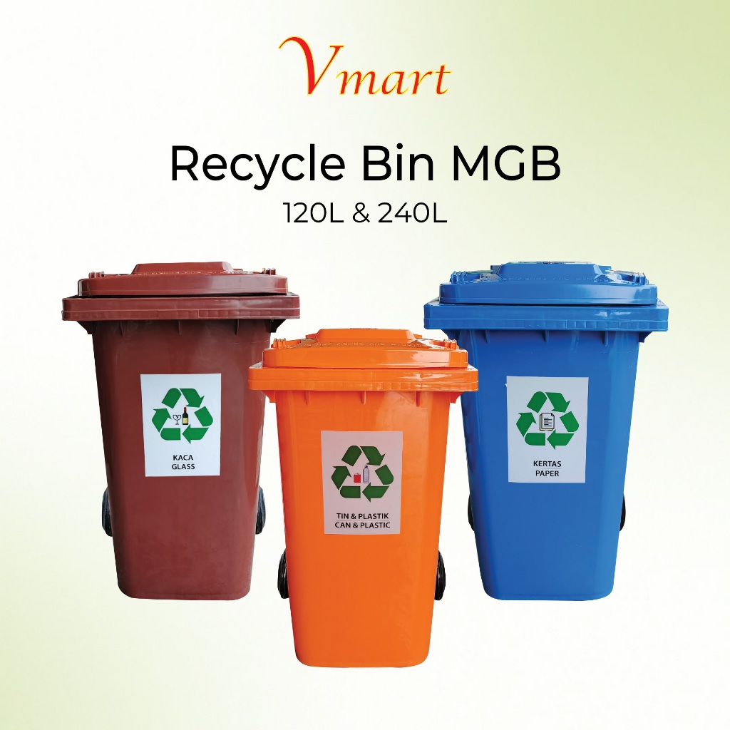[120L / 240L] Venko Recycle Garbage Bin / Tong Sampah Kitar Semula ...