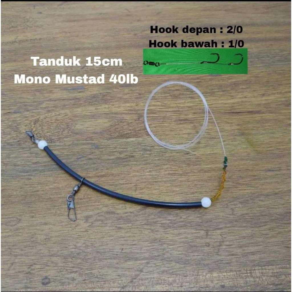 perambut tanduk 15cm siap ikat,mono mustad 40lb | Shopee Malaysia