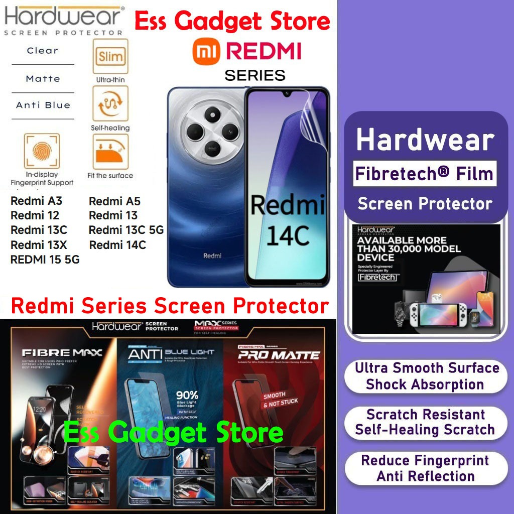 Hardwear Hydrogel Film Screen Protector Redmi Series A3 | A5 | 12 | 13 ...