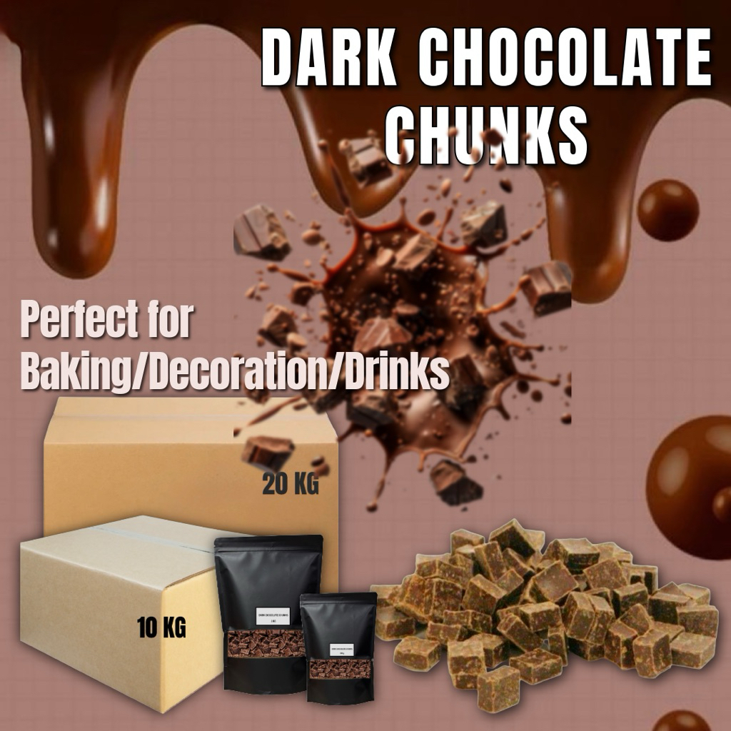🔥【Premium Imported Dark Chocolate Compound Chunks】🔥 500g/1kg/10kg/20kg ...