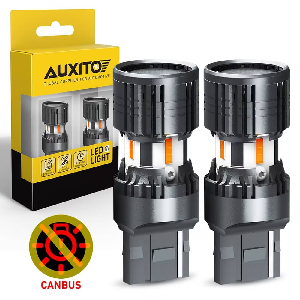 AUXITO 2PCS T20 7440 LED Turn Signal Light CANBUS Error Free W21W WY21W ...