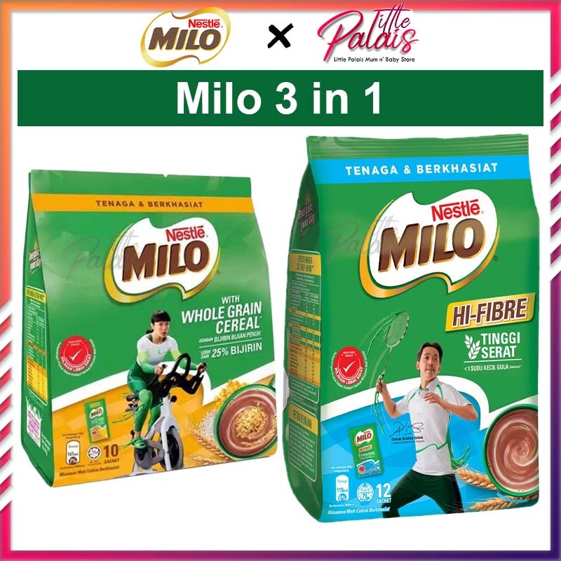 NESTLE Milo 3in1 Activ-Go Original Sticks Hi-Fibre Cereal Sachet ...