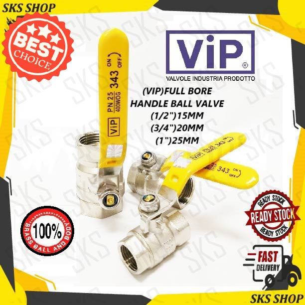 VIP 343 Brass Full Bore Ball Valve/ Injap Sudut / Stainless Steel ...