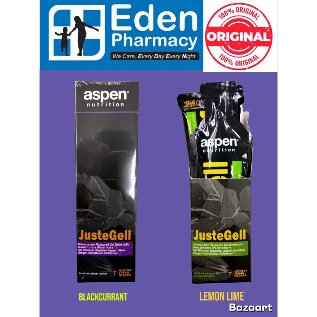 aspen JusteGell Power and Energy Gel ,Lemon and Blackcurant flavour ...