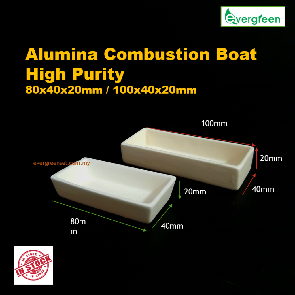 ( READY STOCK ) Alumina Combustion Boat High Purity 60x30x15mm ...