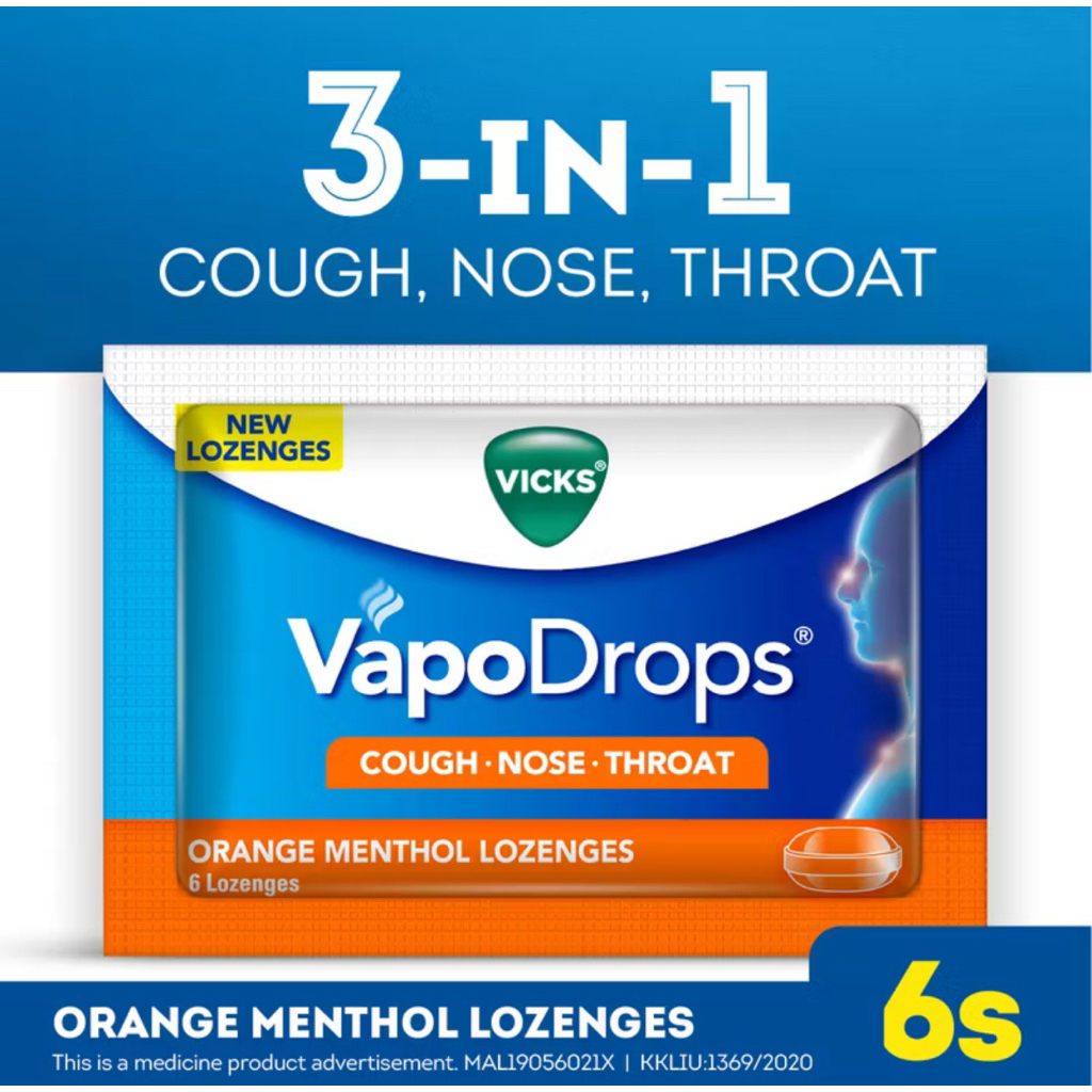 Vicks VapoDrops 6s pouch exp 4/2026 | Shopee Malaysia
