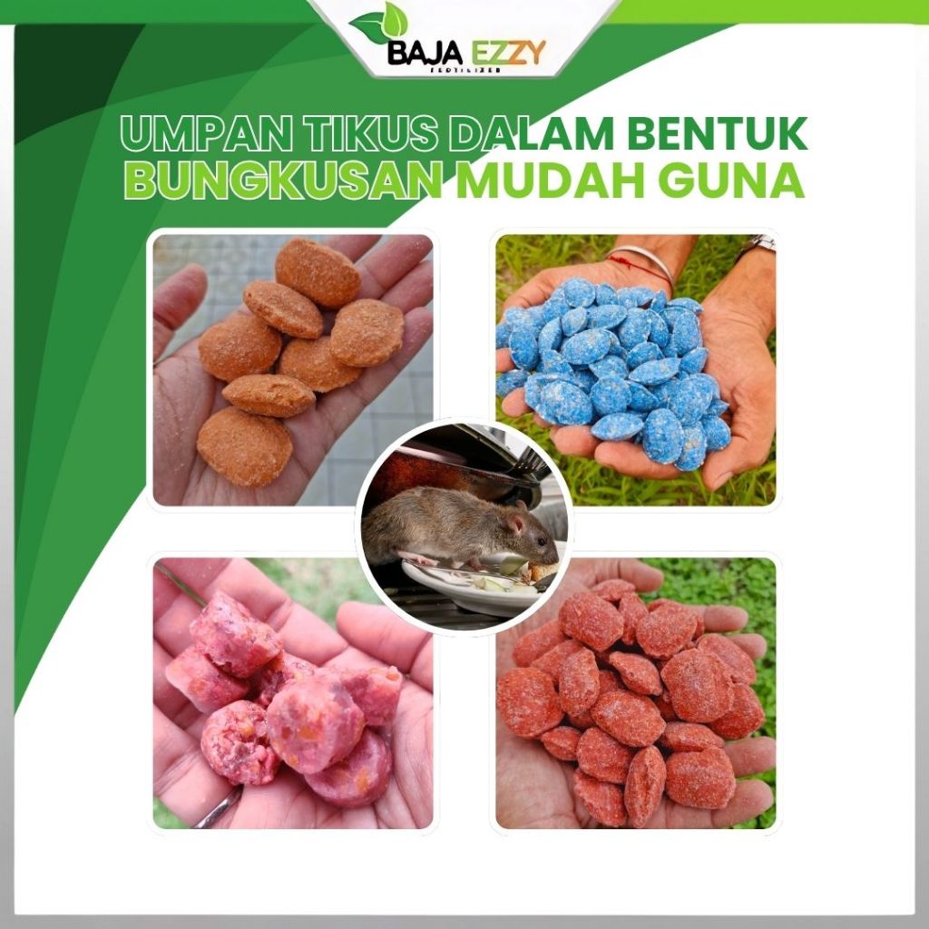 Racun Tikus 1kg 12 jenis Kentikus Antikus Arakus Storm Racumin Rat Mice ...