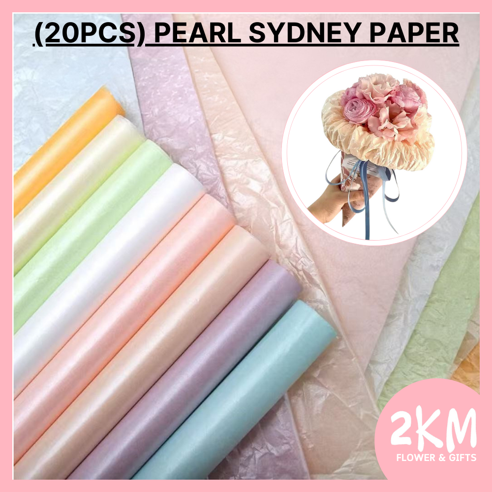 (20PCS)50X70CM PEARL SYDNEY Thicker Glossy Wrapping Paper Flower ...