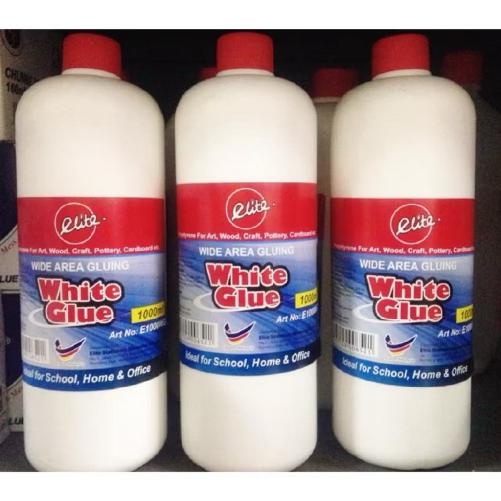 ELITE WG1000 White Glue 1000ml | Latex Glue | Craft Wood Glue | Slime ...