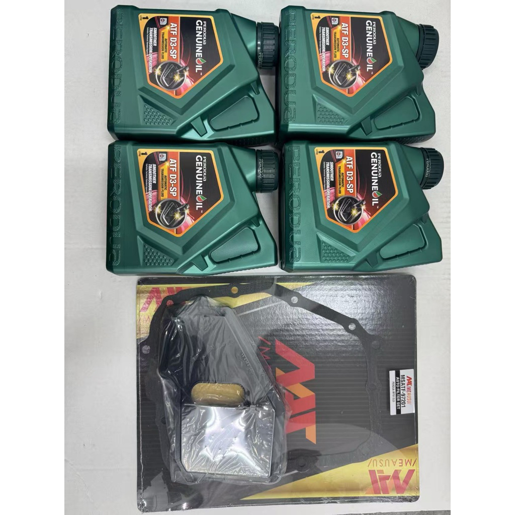 PERODUA ATF D3-SP (4 btls)+(35303-97201) AUTO FILTER SET Myvi 1.3 (2005 ...