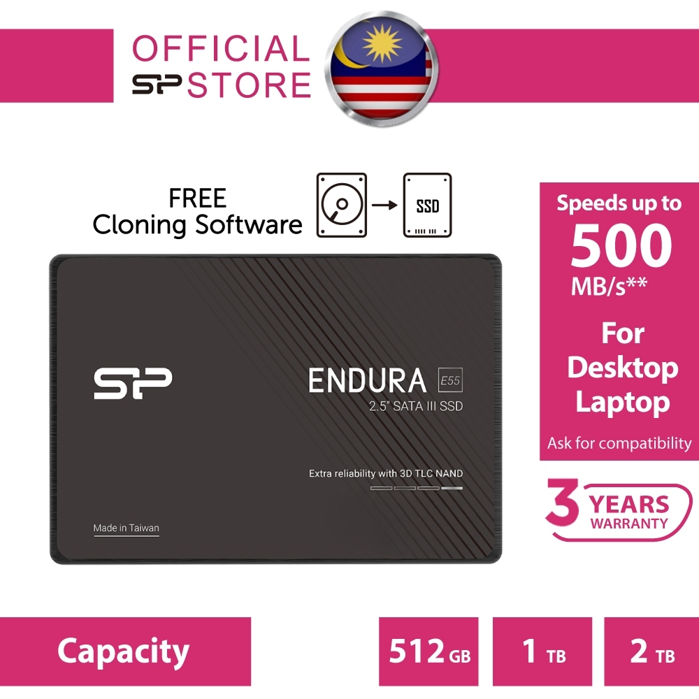 Silicon Power Endura E55 3D TLC 2.5 SATA3 SSD For PC Desktop Laptop ...