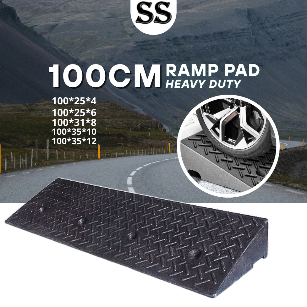 Heavy Duty Rubber Road Driveway Curb Ramp Kerb Wheelchair Car Bike ...