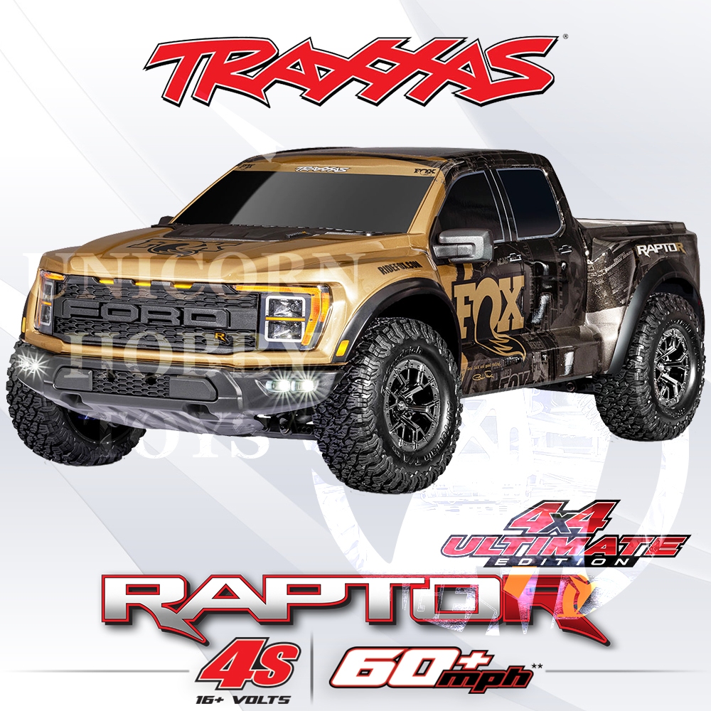 TRAXXAS FORD RAPTOR R 4X4 ULTIMATE 4S VXL PRO SCALE RACE TRUCK RTR TQi ...