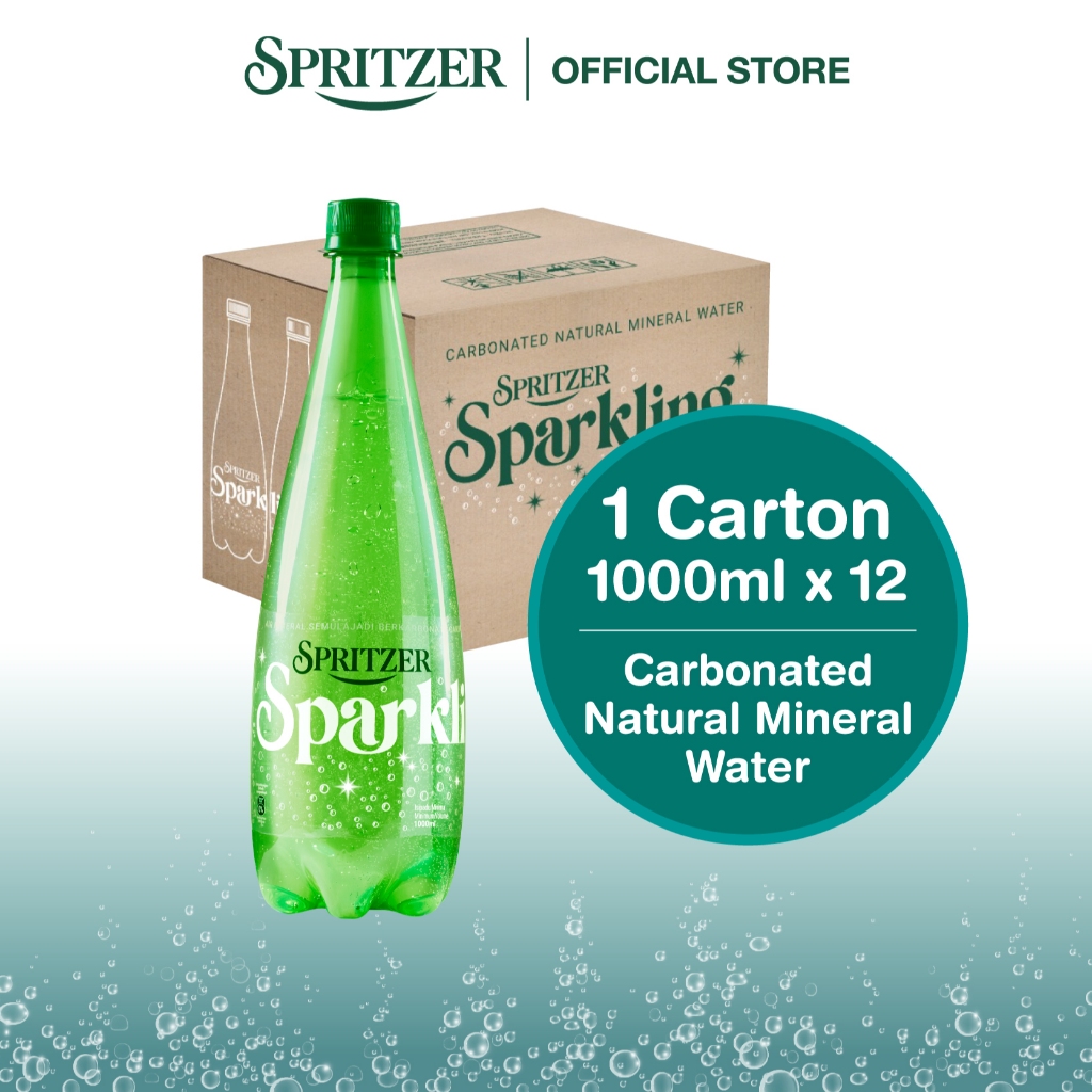 Spritzer Sparkling Natural Mineral Water (1000ML X 12) | Shopee Malaysia