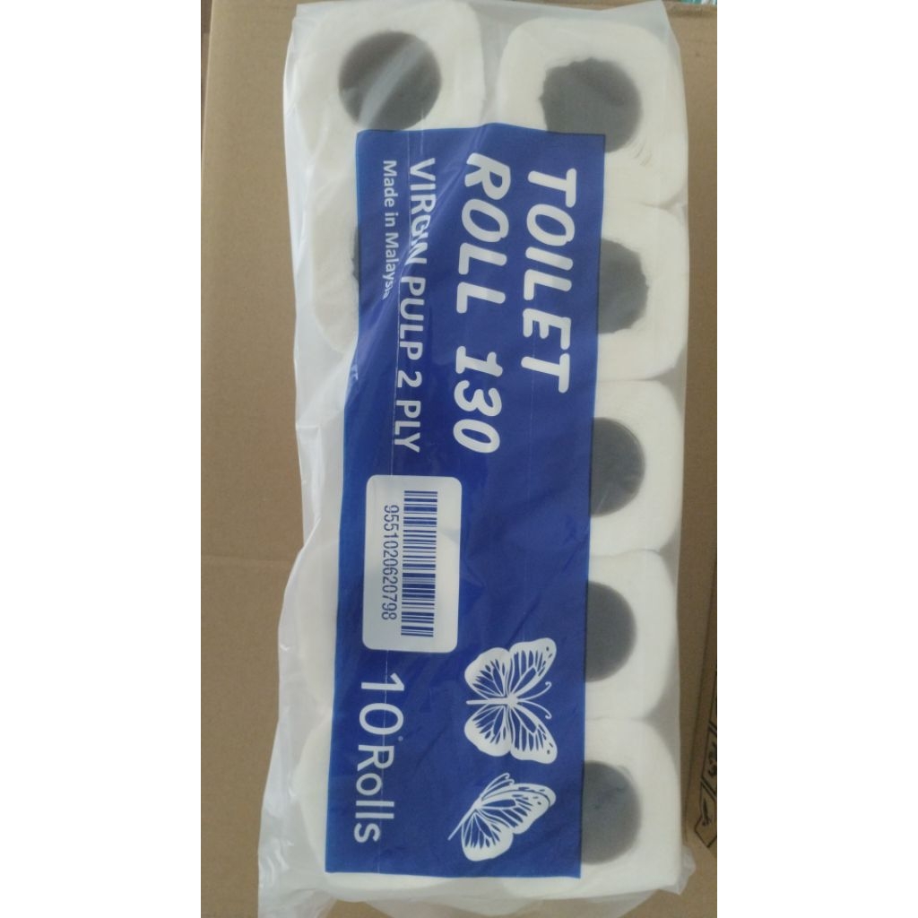 Toilet Roll Tissue 130s 2ply Virgin Pulp [10rolls/pack] | Shopee Malaysia