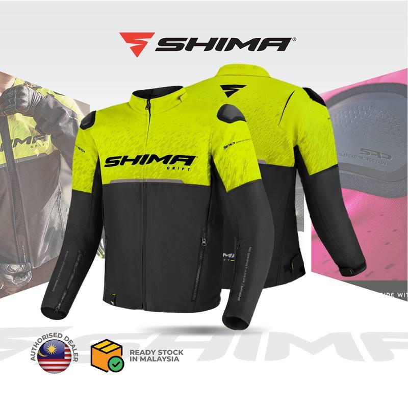 SHIMA DRIFT MEN MOTORCYCLE JACKET - FLUO | Shopee Malaysia