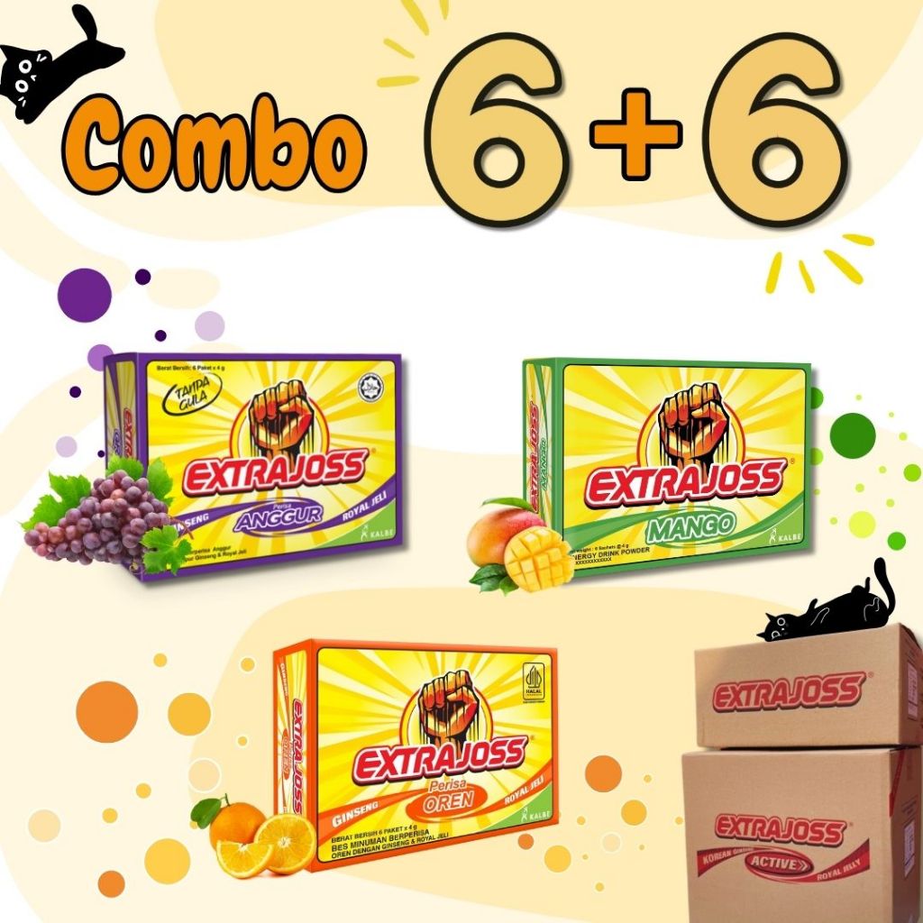 Extra Joss Energy Drink (Orange/Grape/Mango) - Carton -HALAL- Mix ...