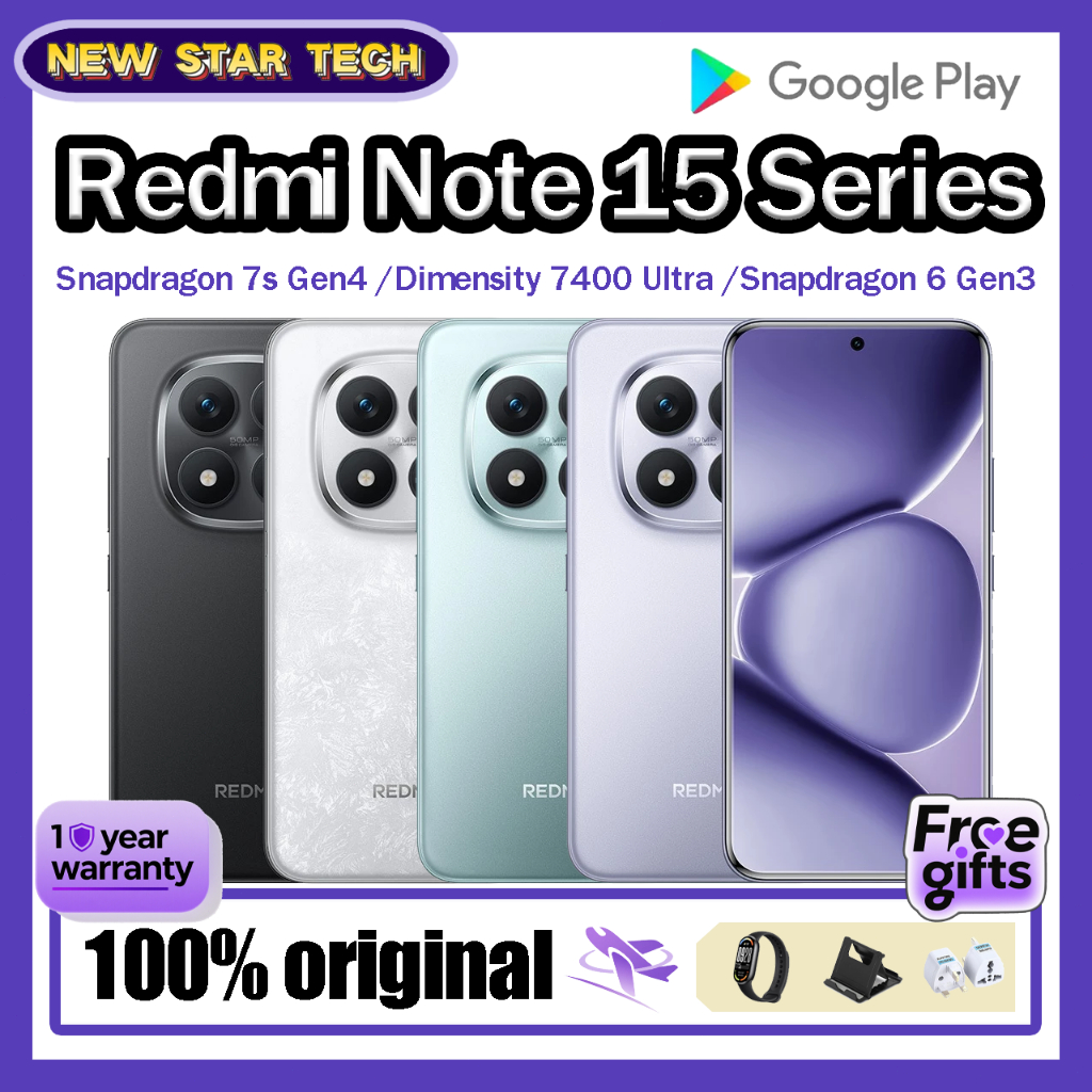 Xiaomi Redmi Note 15 Pro+ Snapdragon 7s Gen 4/Redmi Note 15 Pro Dimensity 7400 Ultra /15 ...