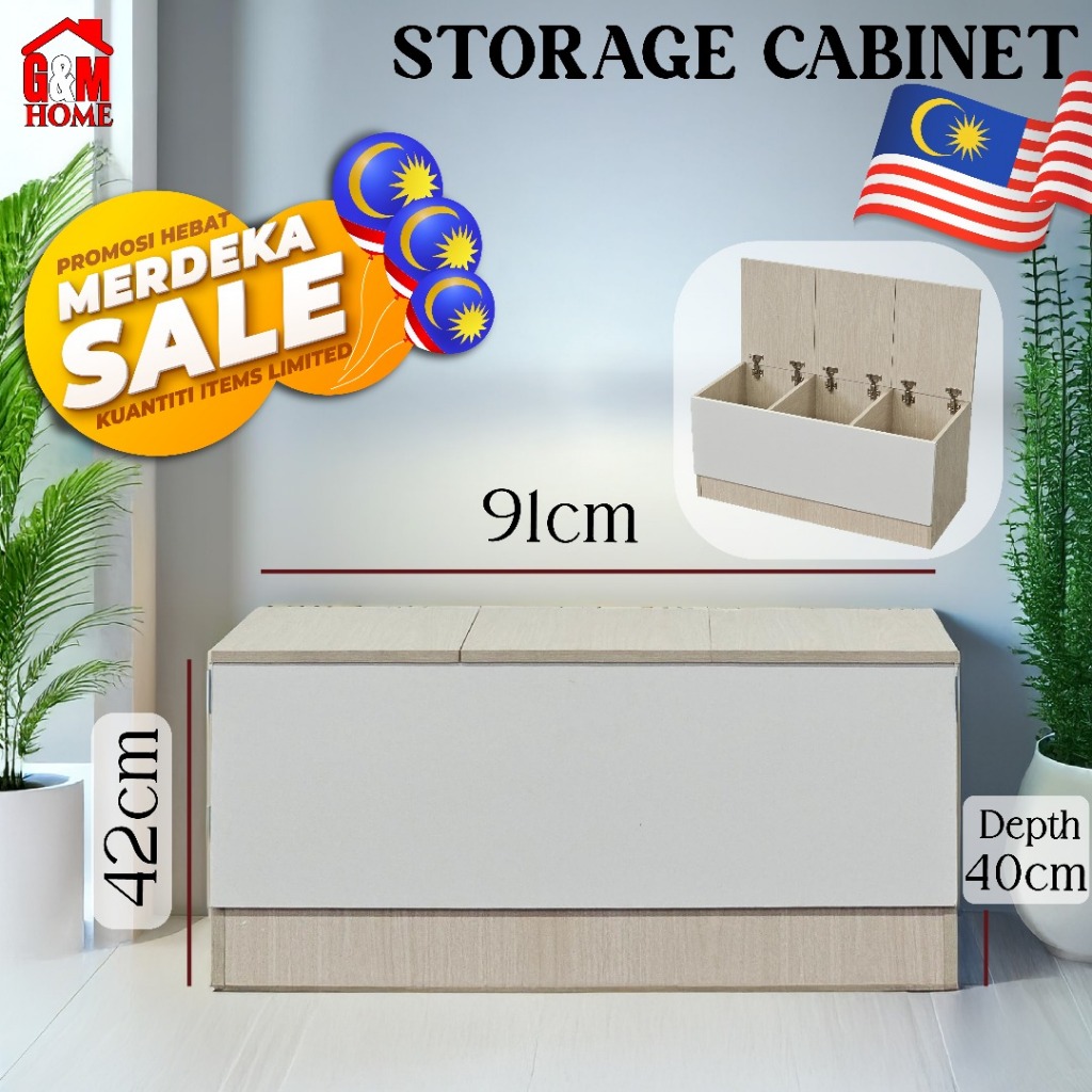 Storage Cabinet | Entryway Shoe Bench | Bangku Kasut | Kabinet ...
