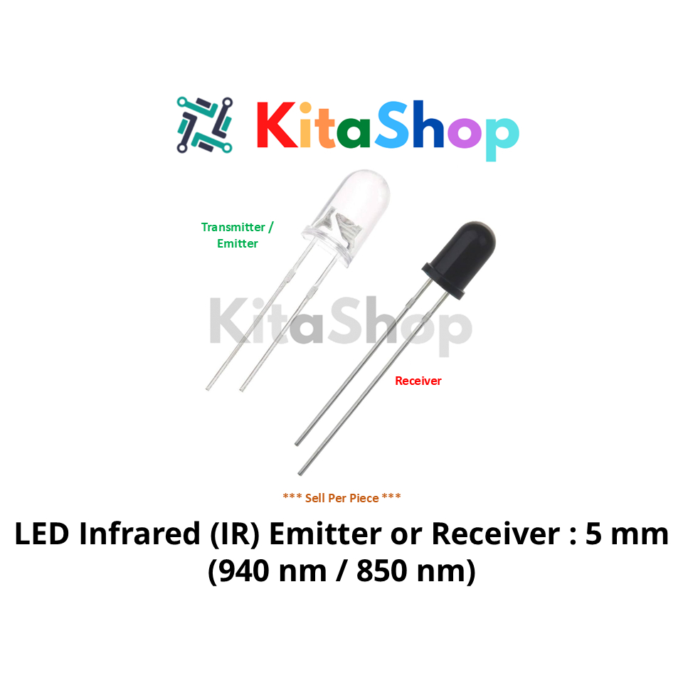LED Infrared (IR) Emitter or LED Infrared (IR) Receiver (5 mm , 940nm ...