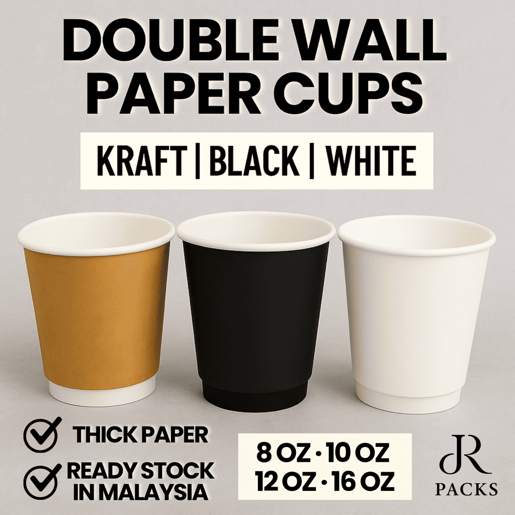[READY STOCK] Premium Double Wall Paper Cups 25pcs Disposable Coffee ...