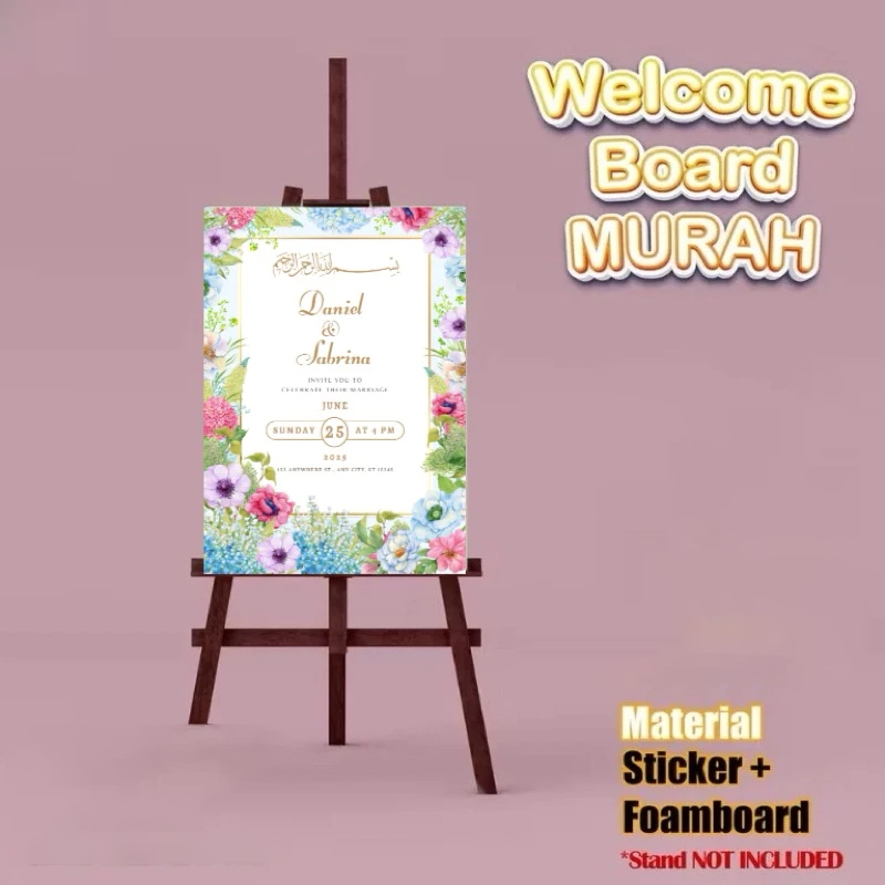 Welcome Board A3 A2 | MURAH Signage | Perkahwinan/Majlis/Program ...