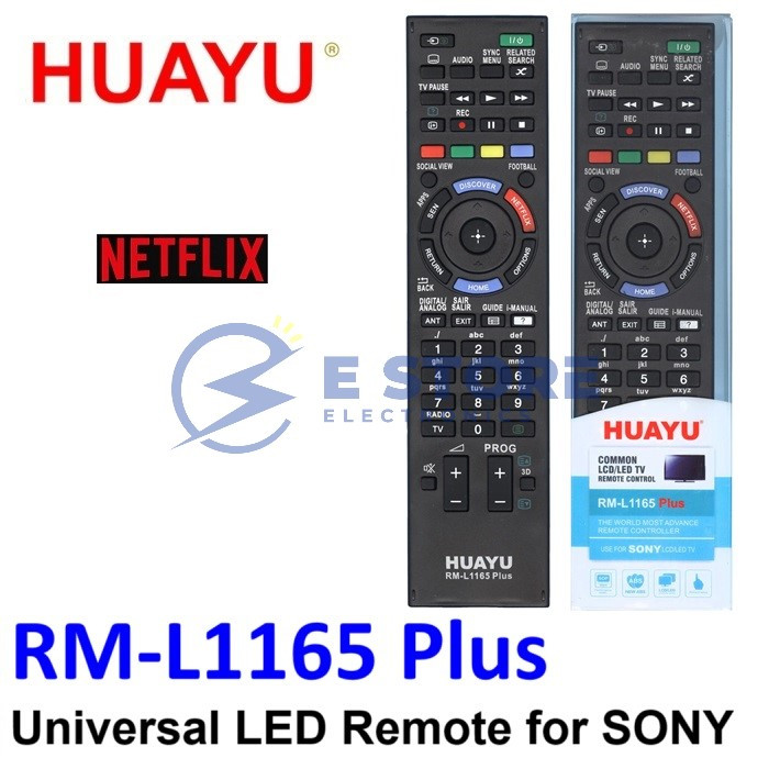 Huayu Rm L1165 Plus Replacement Remote Control For Sony Led Lcd Tv 3d