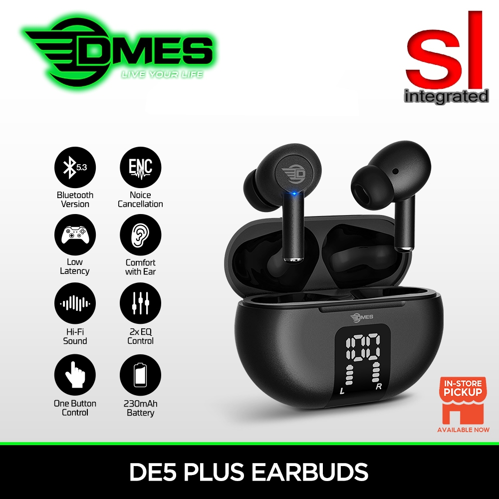 DMES DE5 Plus True Wireless Earbuds Bluetooth 5.3 TWS Sport Gaming ...