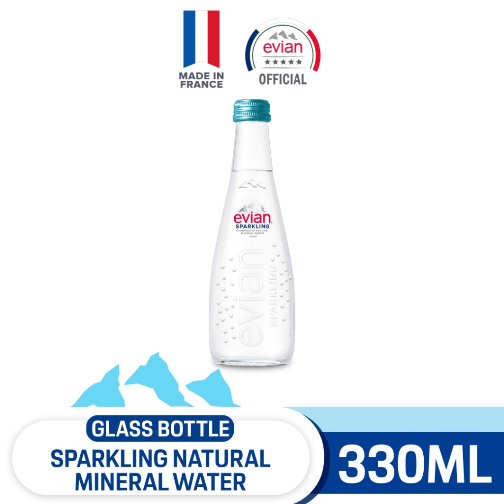 evian Sparkling Natural Mineral Water - Glass 330ml | Shopee Malaysia