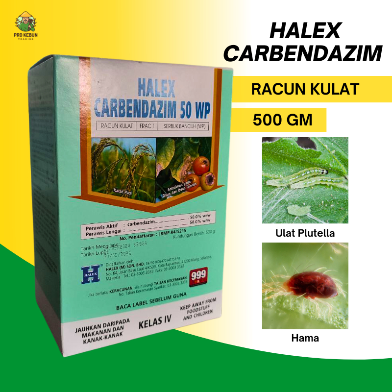 Halex Carbendazim Racun Kulat Fungicide Racun Kulat Padi Hawar Seludang ...