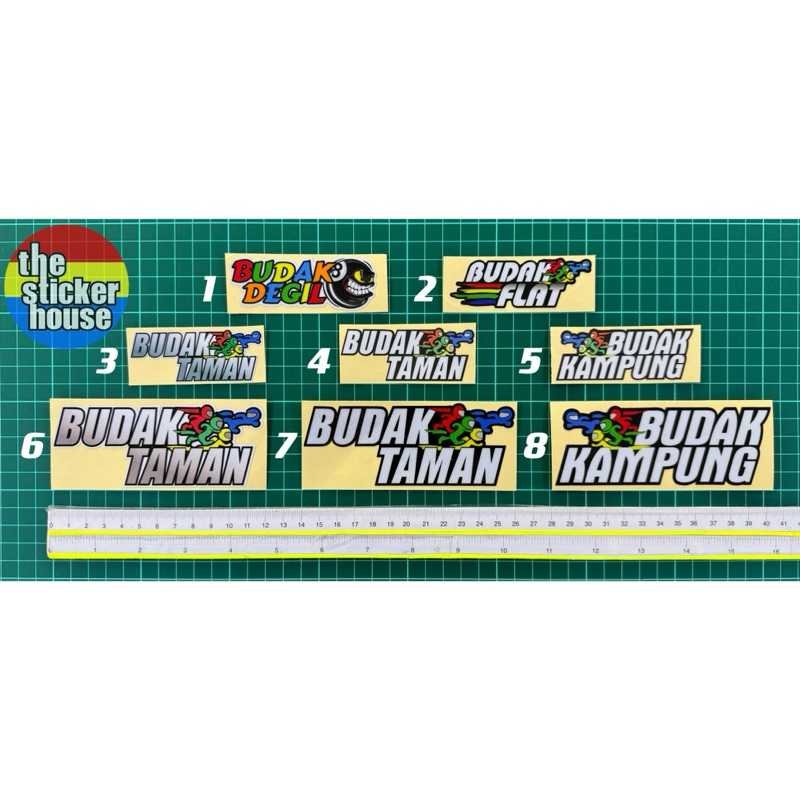 STICKER BUDAK TAMAN/BUDAK KAMPUNG/BUDAK FLAT/BUDAK DEGIL STICKER ...