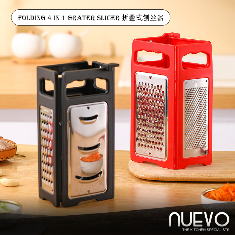 4 in 1 Kitchen Folding Grater Shredded Cheese Slicer Flat Vegetable ...