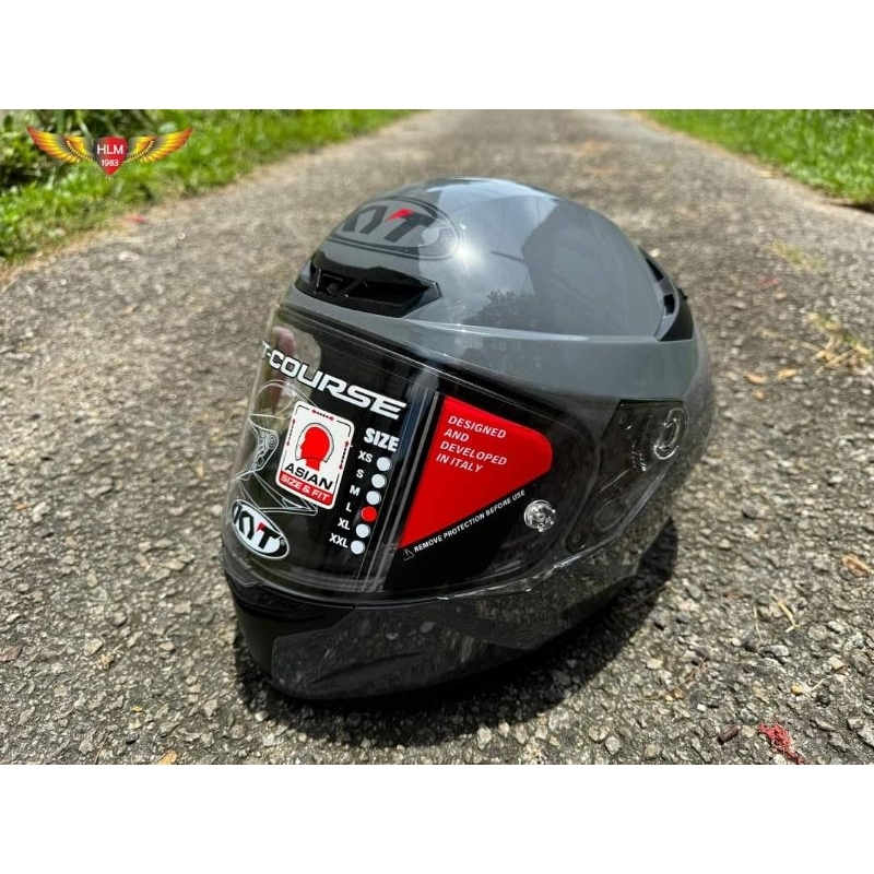 KYT TT COURSE PLAIN GRL GREY FULLFACE HELMET | Shopee Malaysia