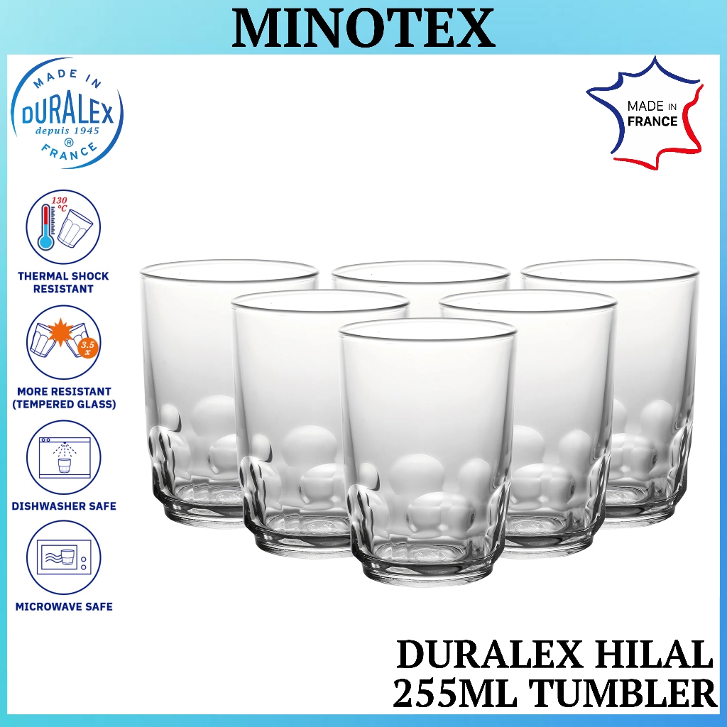 Duralex Hilal 255ml Tumbler/Clear Tumbler/Set Gelas Duralex/Cawan Duralex/Set Cawan/ Duralex ...