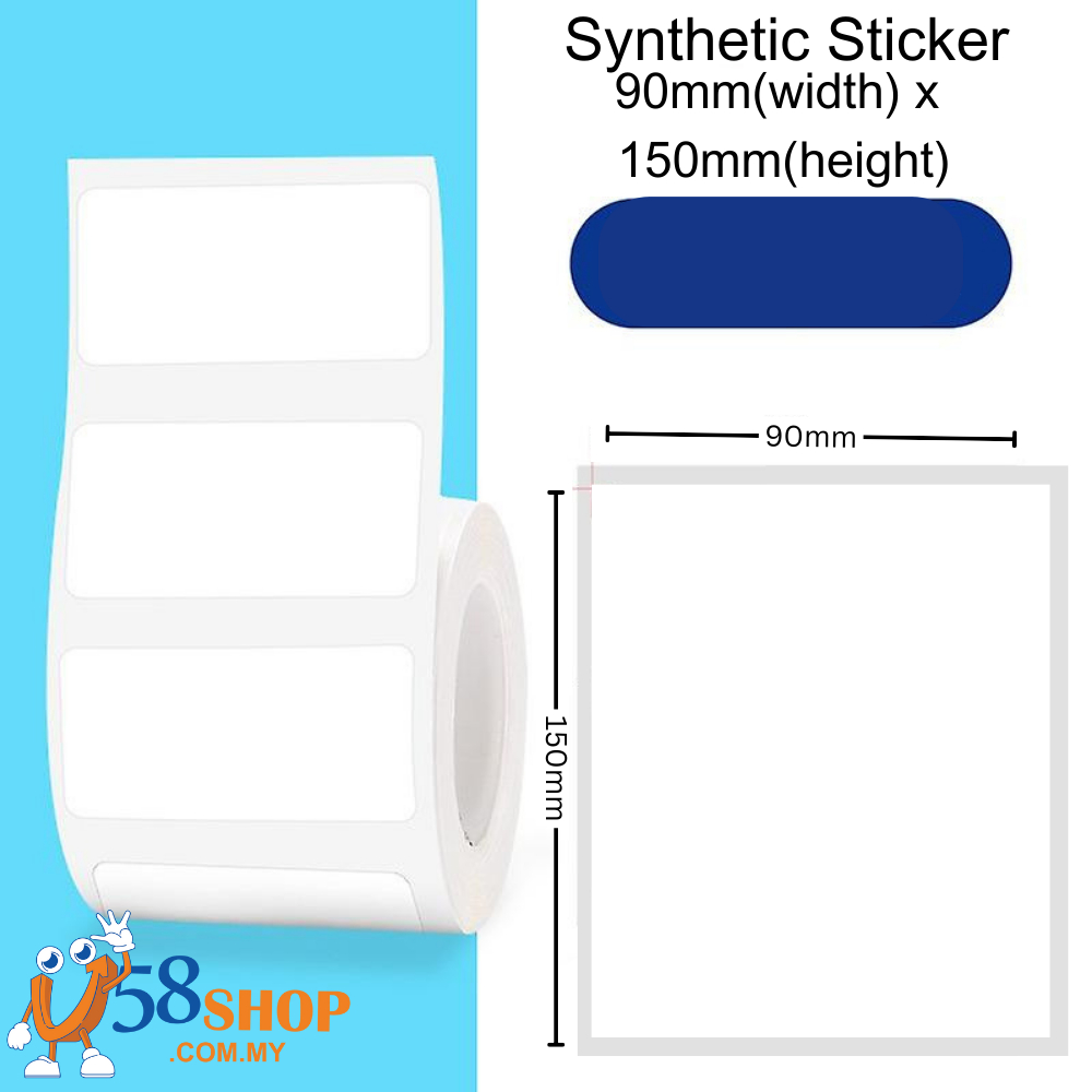 Synthetic Sticker for Inkjet Printer (Customized Size) | Shopee Malaysia