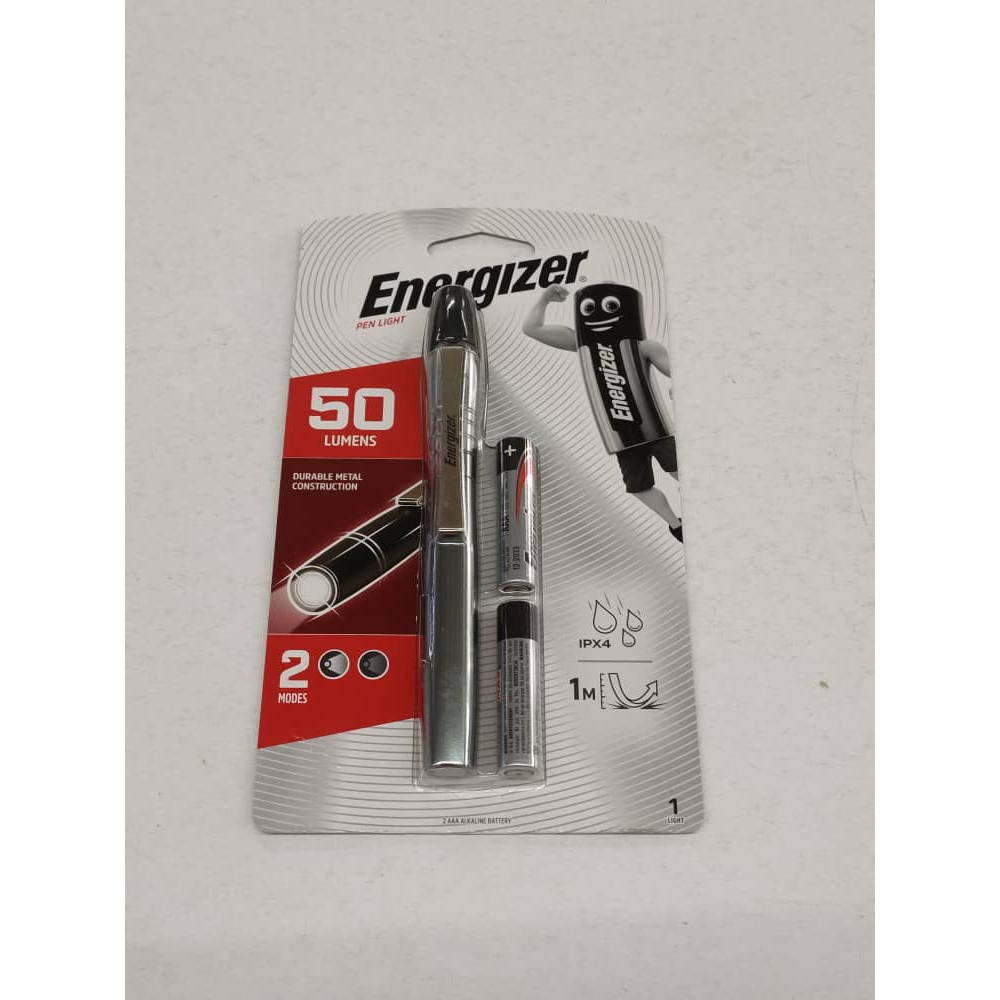 Energizer Metal Pen Light - (2 x AAA batteries included) PLMA22 ...