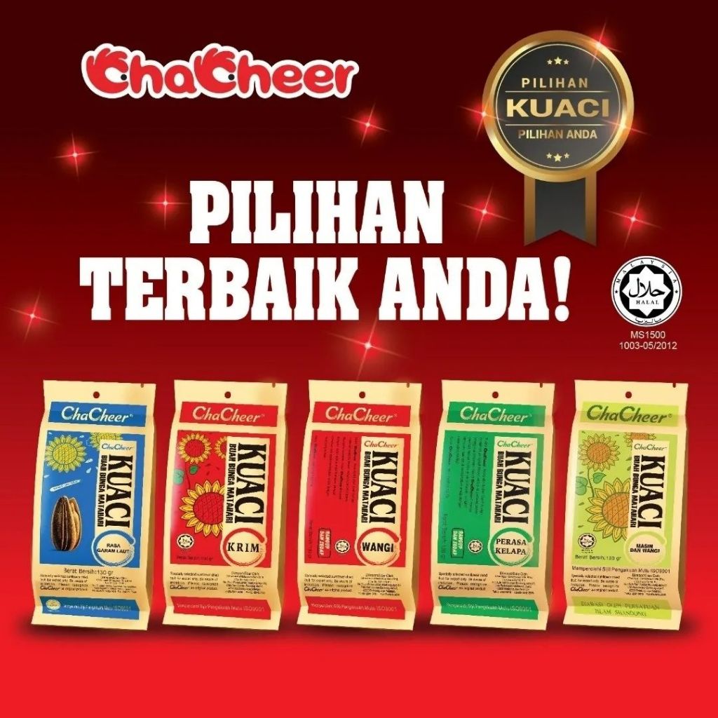 [Ready Stock] ChaCheer Kuaci Wangi Garam Laut 40g / 100g / 220g | Shopee Malaysia