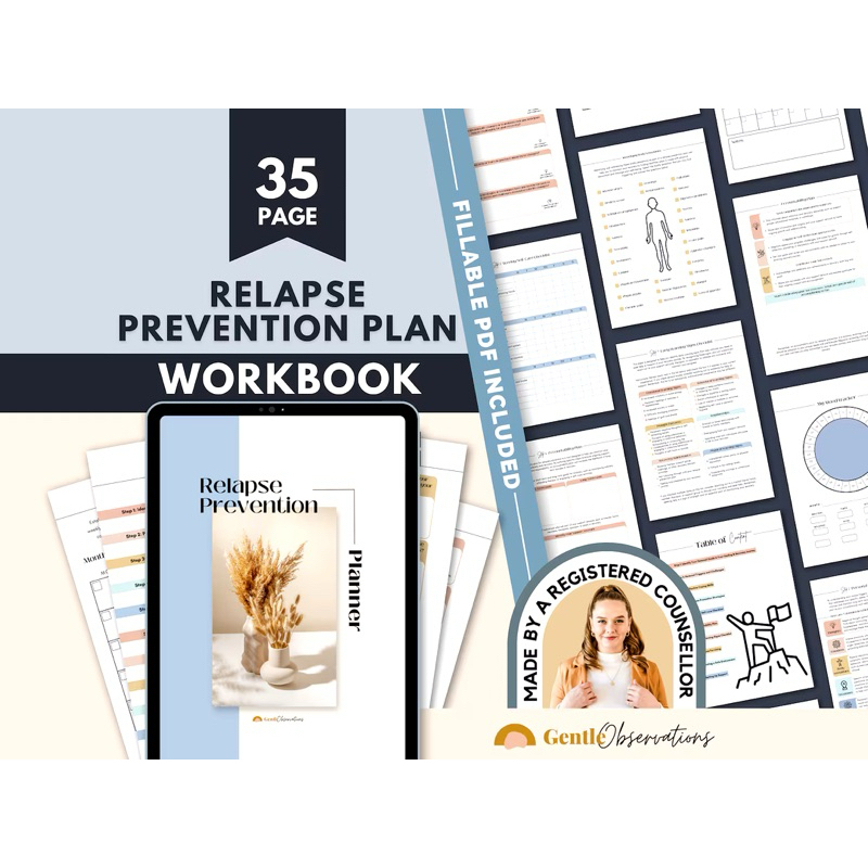 Relapse Prevention Plan Workbook Addiction Recovery Worksheets ...