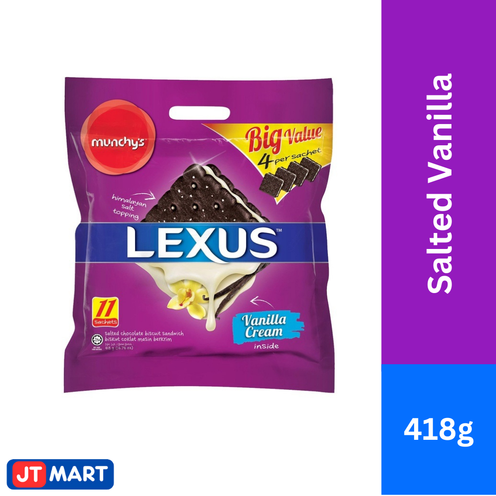 Munchy's LEXUS Sandwich Biscuit - Salted Vanilla (418g) | Shopee Malaysia