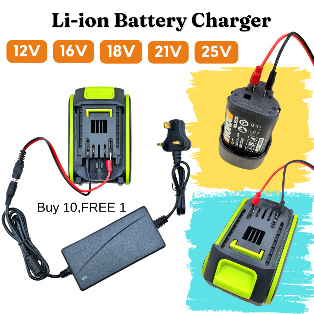 Charger (12V/16V/18V/21V/25V) for Lithium Battery use in Power Tools ...
