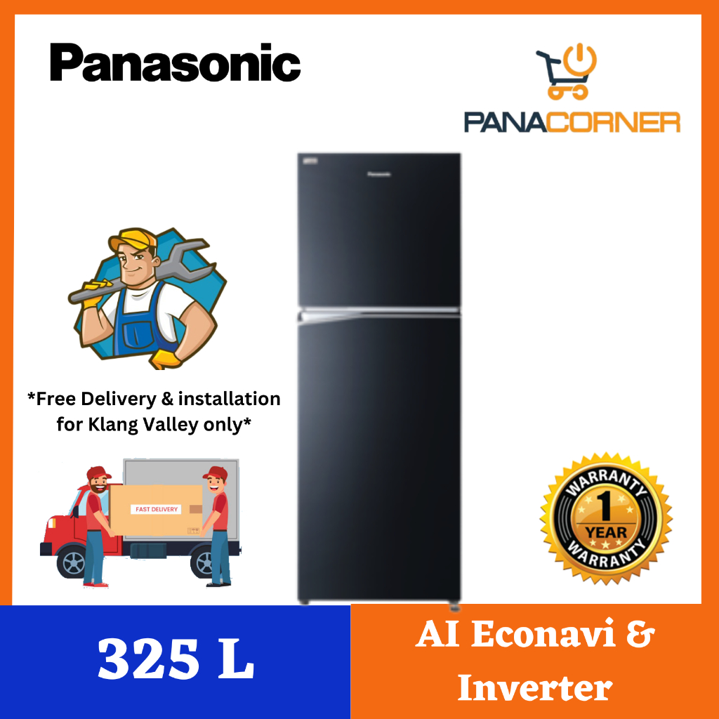 (FREE SHIPPING KL&SEL) Panasonic NR-TV341BPSM/NR-TV341BPKM 325L ...