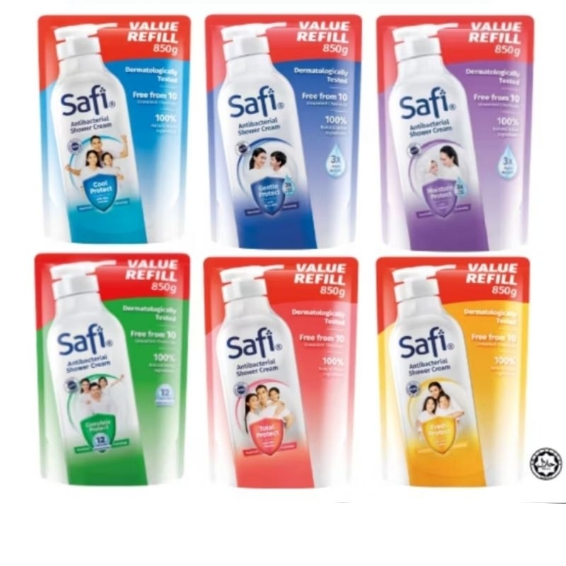 SAFI Antibacterial Shower Cream 850g Total Protect | Gentle | Moisture ...