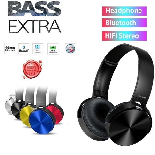 Wireless Headphone Bluetooth Extra Bass Headphones With Mic | Shopee ...